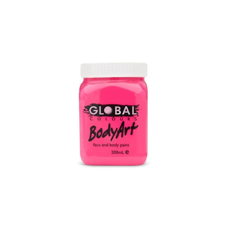 Face Paint 200ml Fluro Pink Global | Party Time Online