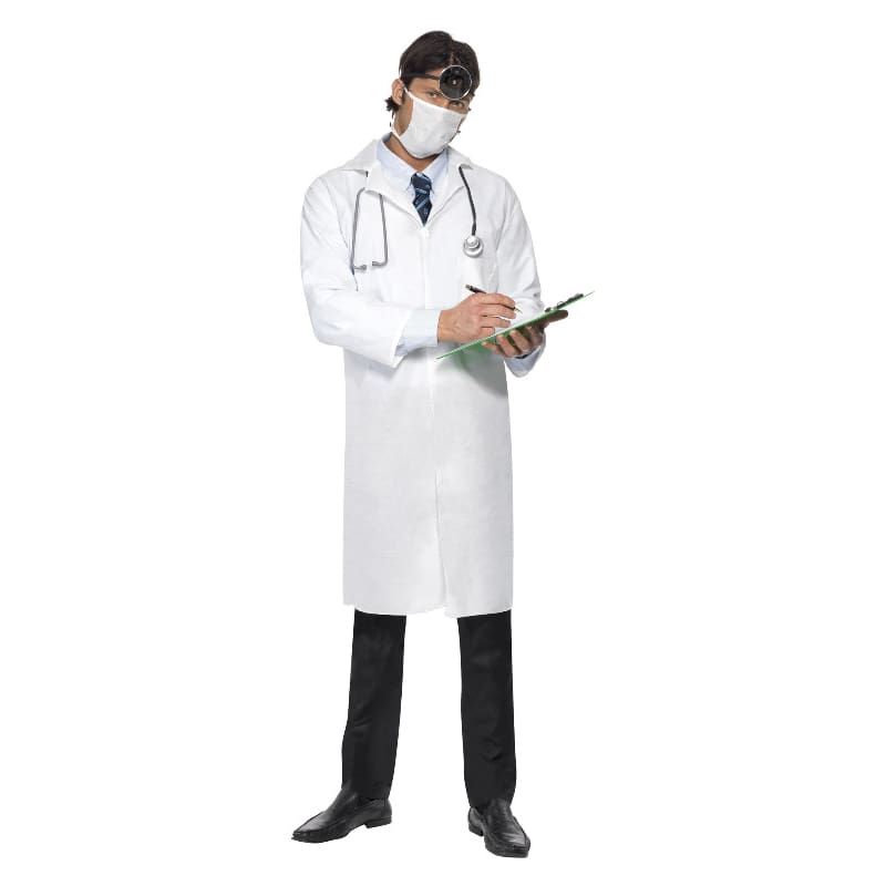 Costume Adult Doctor Lab Coat & Mask | Party Time Online