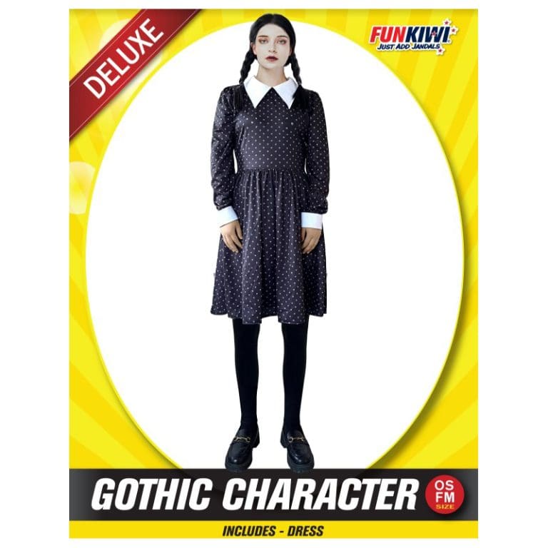Costume Adult Wednesday Addams Gothic | Party Time Online Townsville