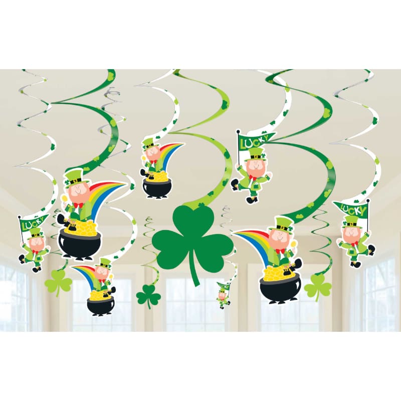 St Patricks Hanging Swirls Pk12 | Party Time Online