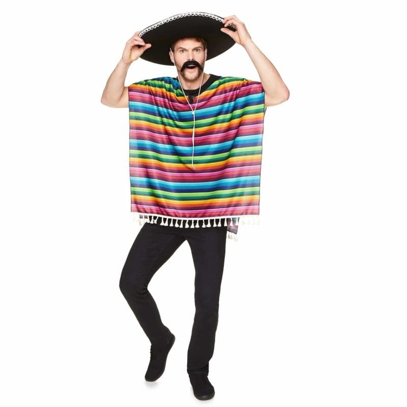 Costume Adult Mexican Poncho Bright DNR | Party Time Online Townsville