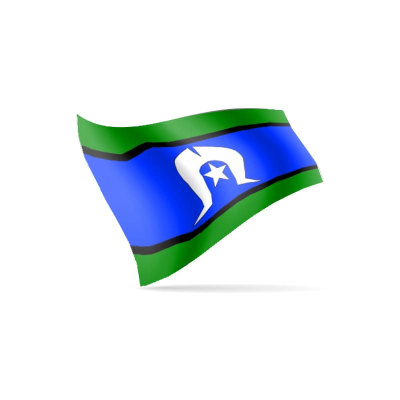 Desk Flag TSI Torres Strait 10cm x 15cm | Party Time Online